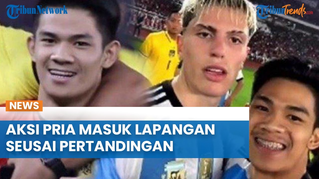 NEKAT! Aksi Nekat Supporter Pria Bernama Randy, Masuk Lapangan, Seusai Indonesia vs Argentina di ...