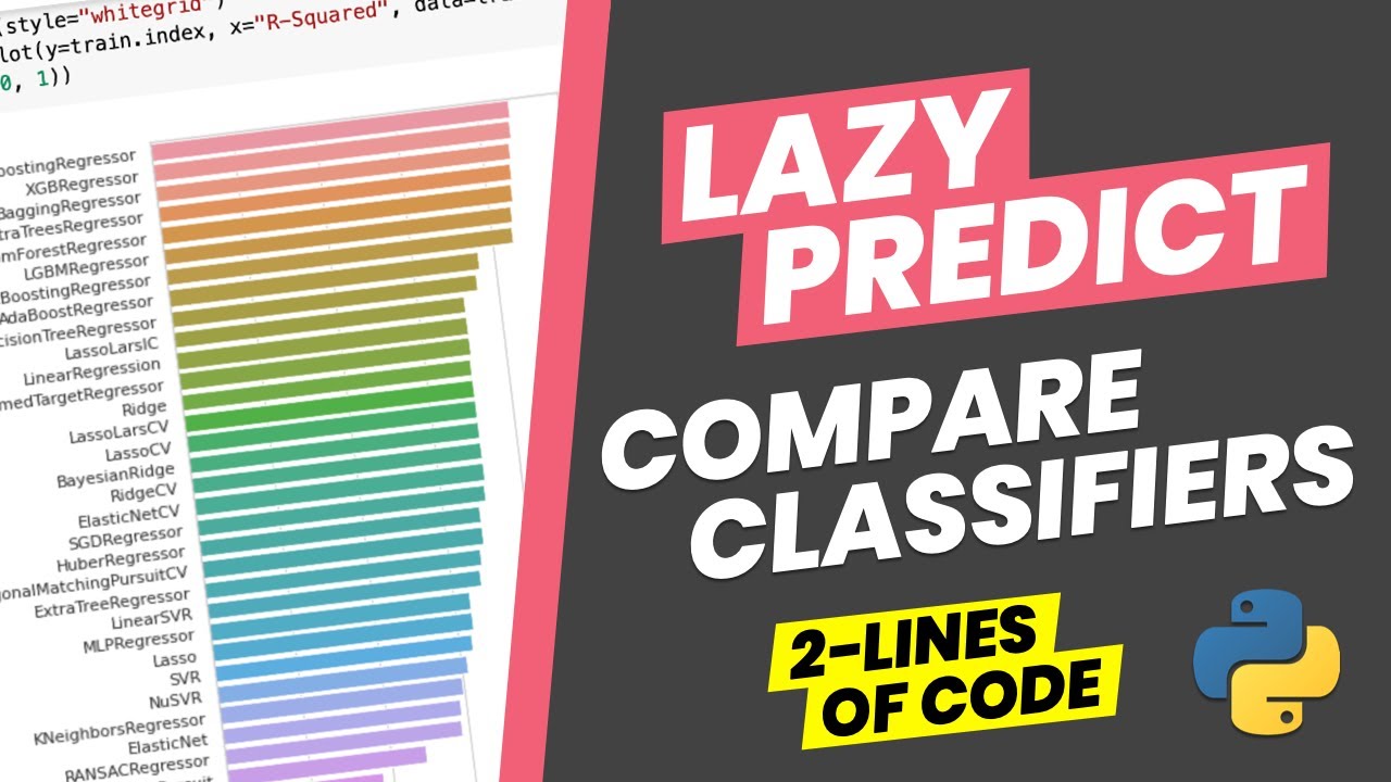 How to compare machine learning classifiers in 2 lines of code (lazypredict Python library)