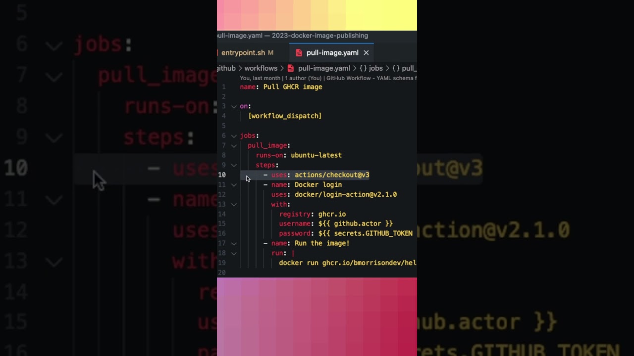 SECURELY use private GHCR images in Actions • #shorts #docker #githubactions