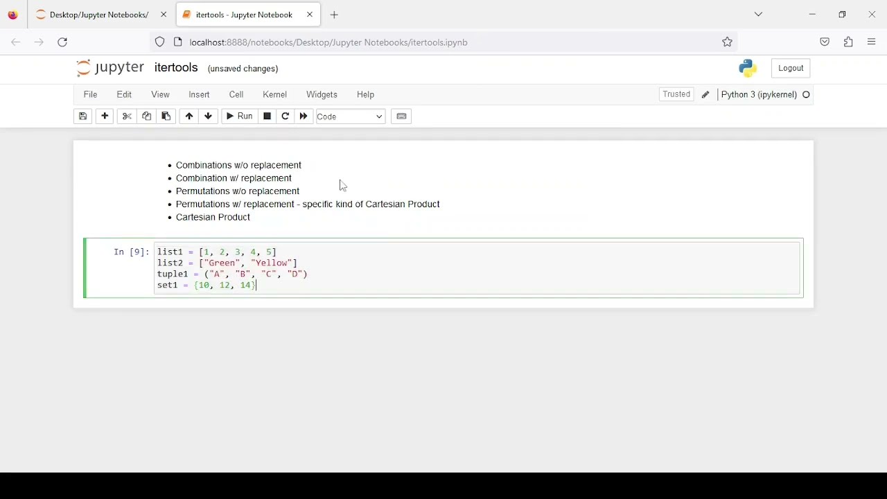 Basic Combinatorics in Python with Itertools
