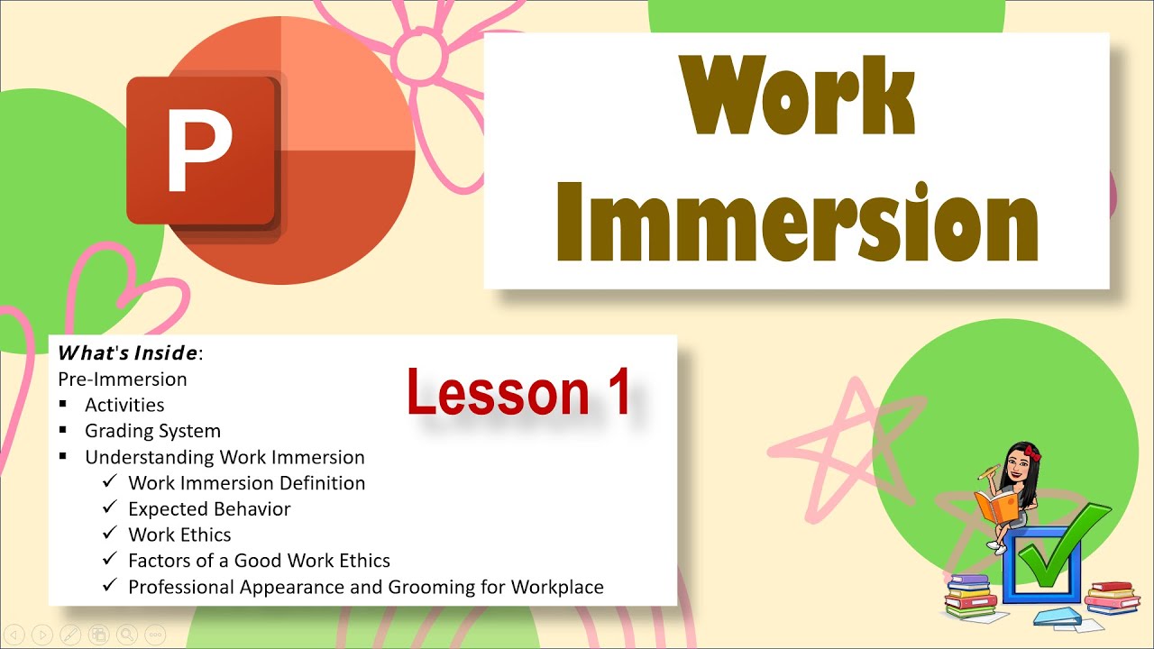 Work Immersion (Pre-Immersion) - Lesson 1 PPT | it's me Carmyy