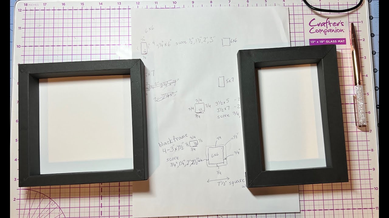 Make a box frame any size out of cardstock