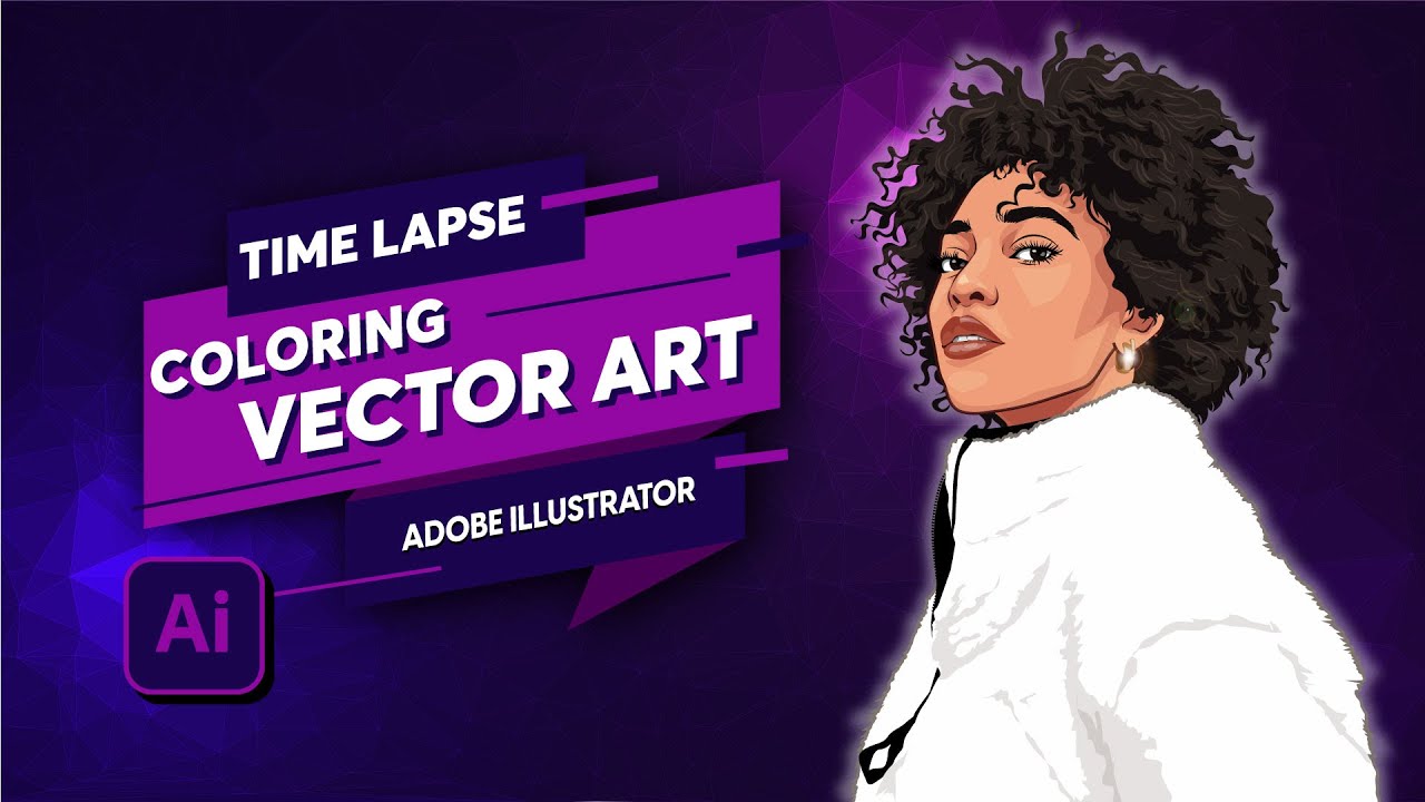 Timelapse Vector Illustration | Female Portrait | Speed Art | Adobe Illustrator CC 2023