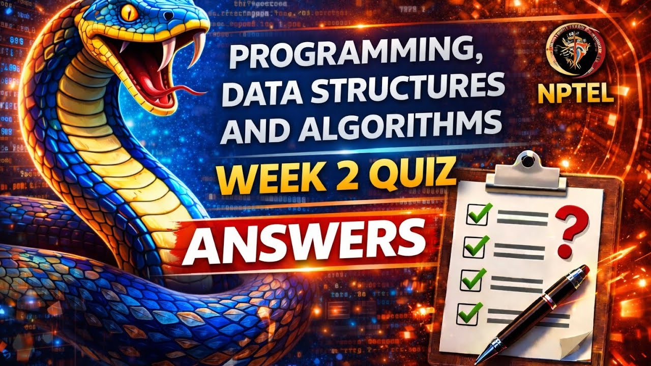 Programming, Data Structures and Algorithms Using Python Week2 Quiz Answers