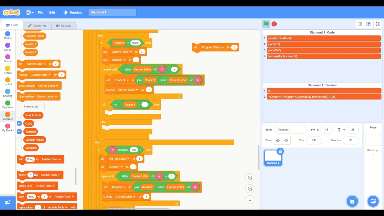 Scratch Coding Timelapse #3: Making a Coding Language
