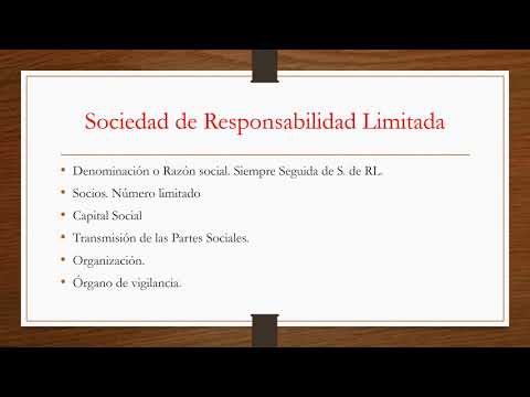Sociedades Mercantiles| Sociedad de Responsabilidad Limitada