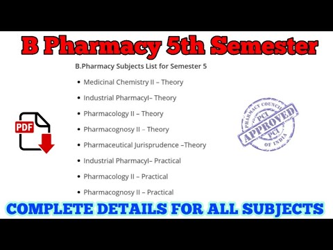 B Pharmacy 5th Sem Syllabus PCI