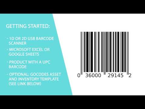 Track Assets & Inventory Using a Low Cost USB Barcode scanner & Microsoft Excel.