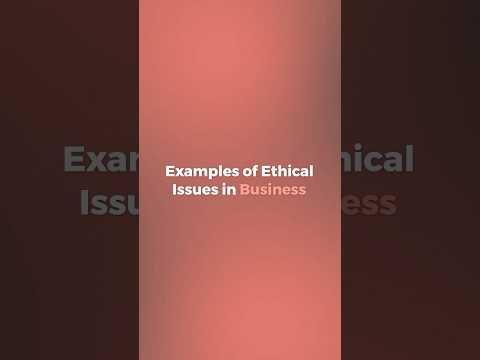 Examples of Ethical Issues in Business - USA Small and Medium Business Organization