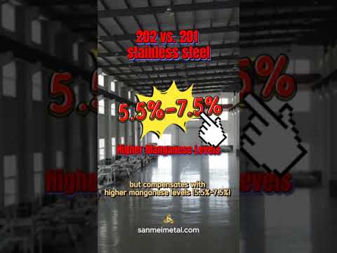 The Differences between 202 and 201 stainless steel
