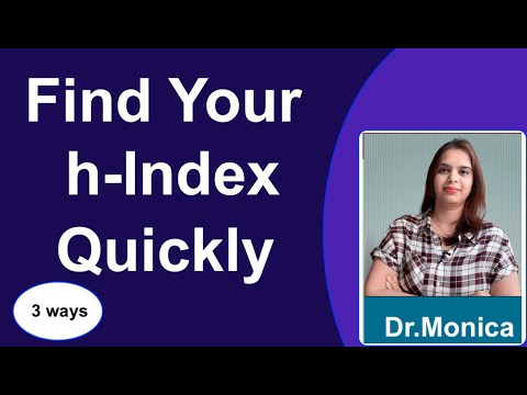 Find your h-Index | Ways to find h-Index