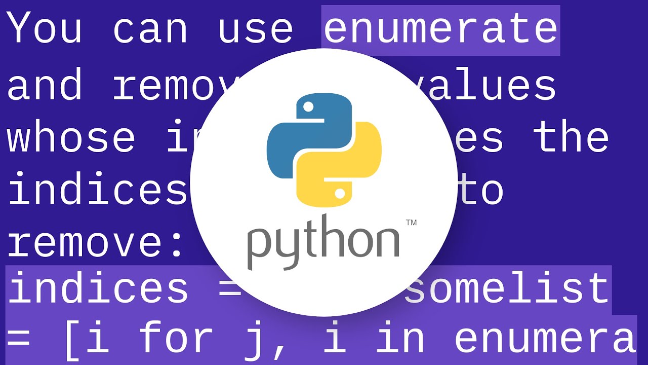Deleting multiple elements from a list