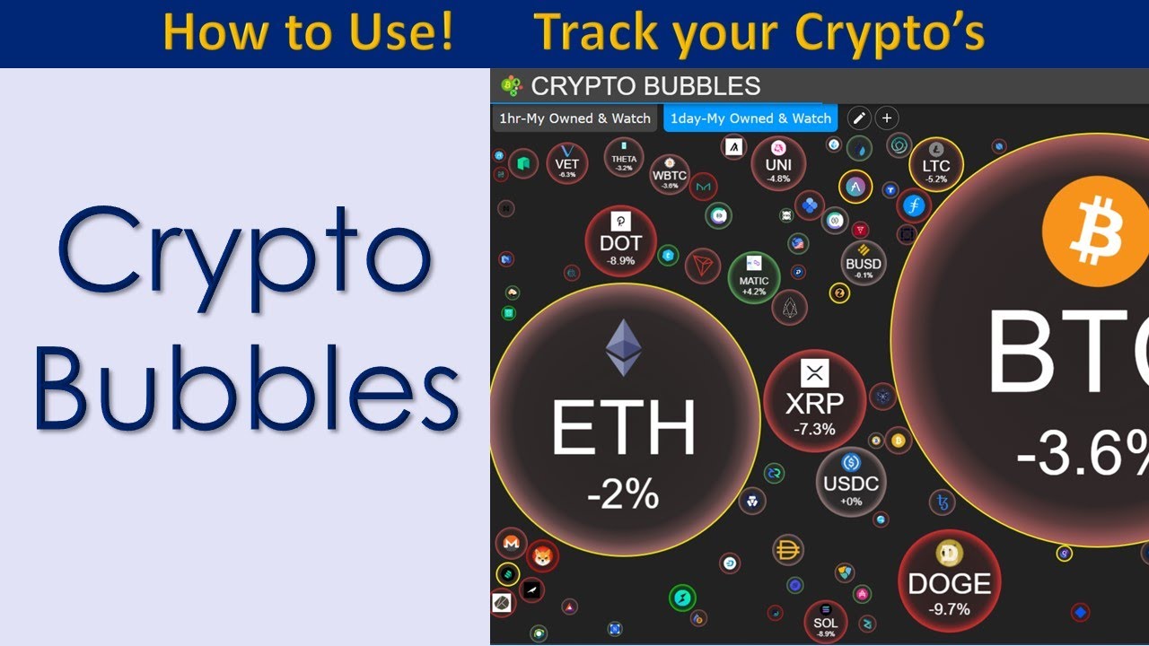 Crypto Bubbles - How to Use.  Track your Crypto's  CryptoBubbles.Net