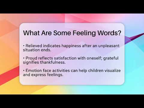 What Are Some Feeling Words? - Childhood Education Zone