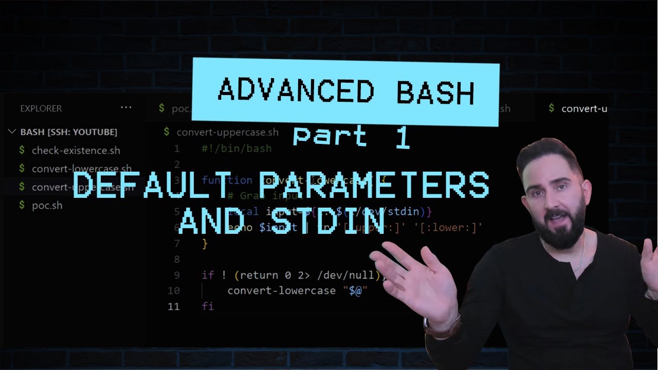 Advanced Bash Programming: Default Parameters and Stdin