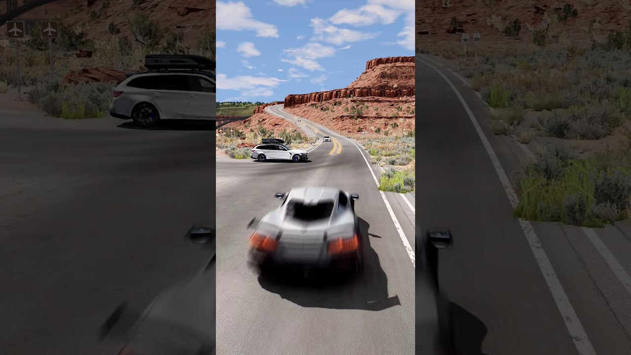 Realistic Highway Car Crashes #308 -BeamNG.Drive