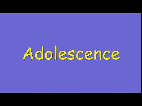 Adolescence meaning