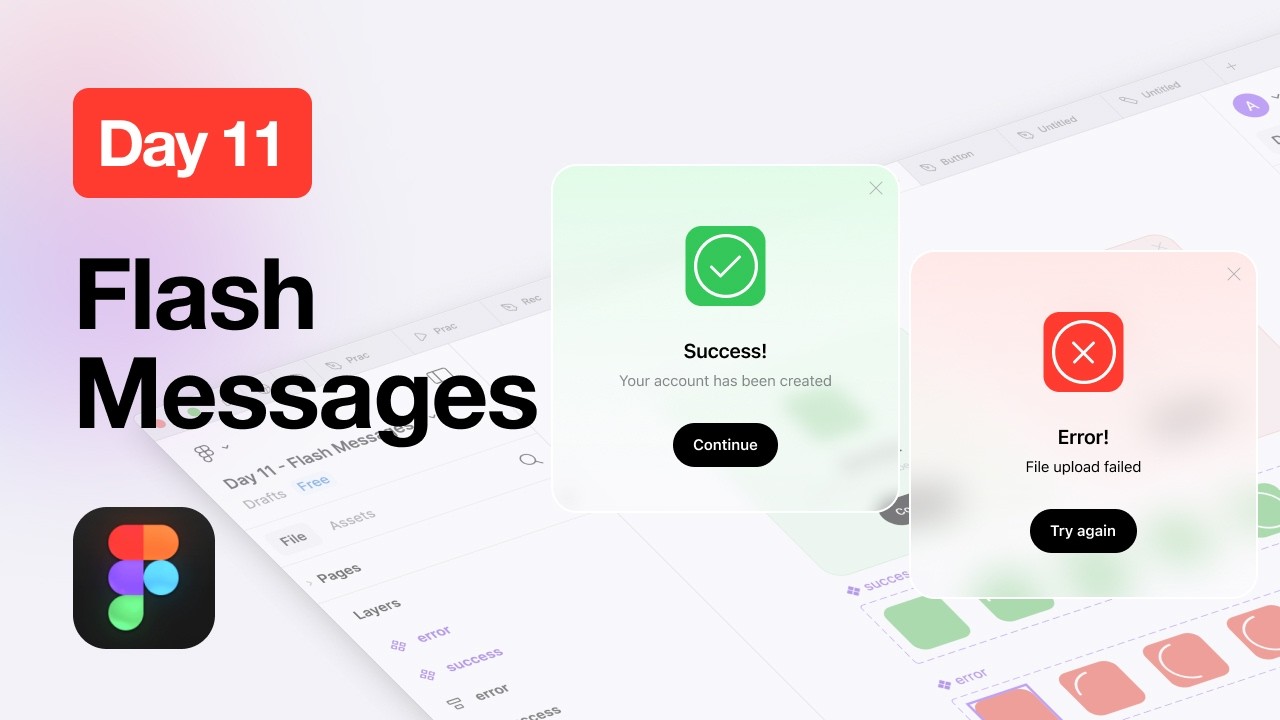 Daily UI Challenge | Day 11 | Flash Message Design & Animation