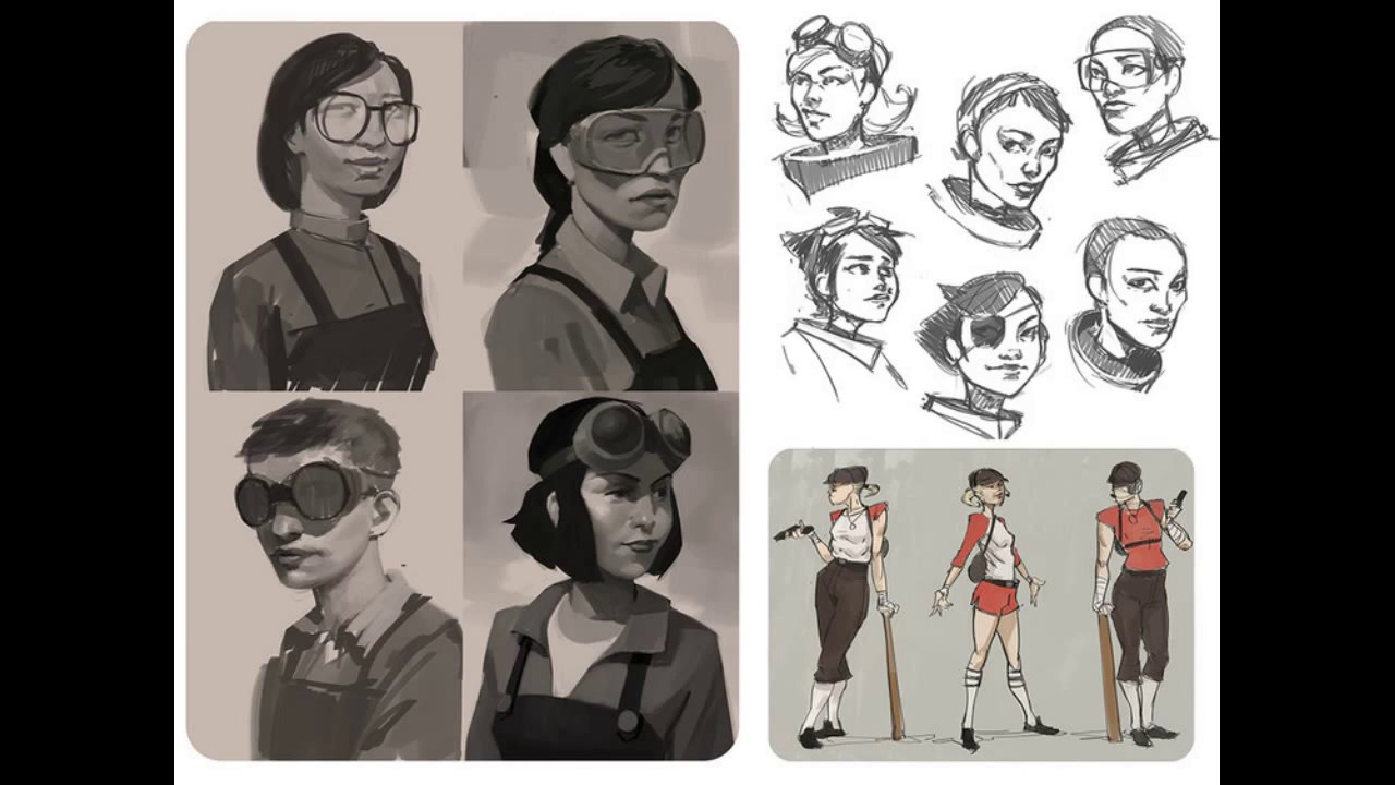 Real/Official Team Fortress 2 Female concept art