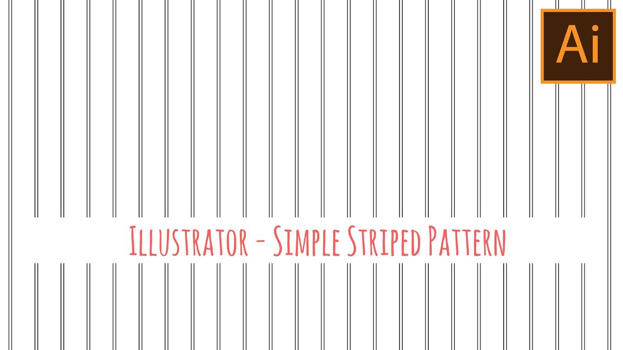 Illustrator - Make a simple stripe pattern - Pattern making 101