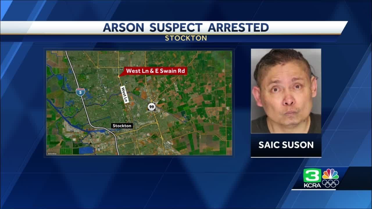 Police: Arson suspect arrested after hourslong standoff in Stockton