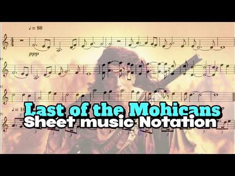 " The Gael " Sheet music for The Last of the Mohicans. مقطوعة آخر رجال الموهيكانز#music#notes