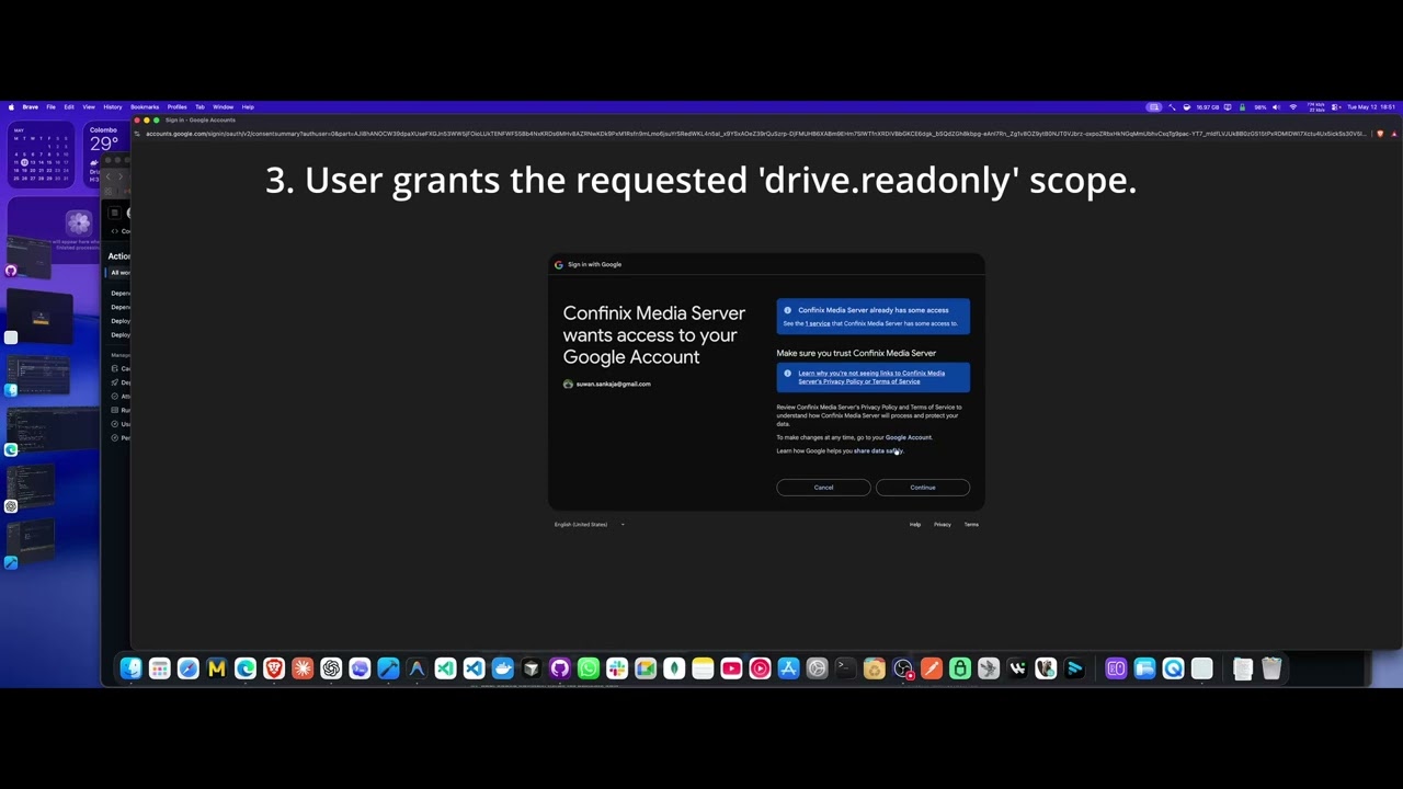 Confinix Stream - Google OAuth Verification Demo