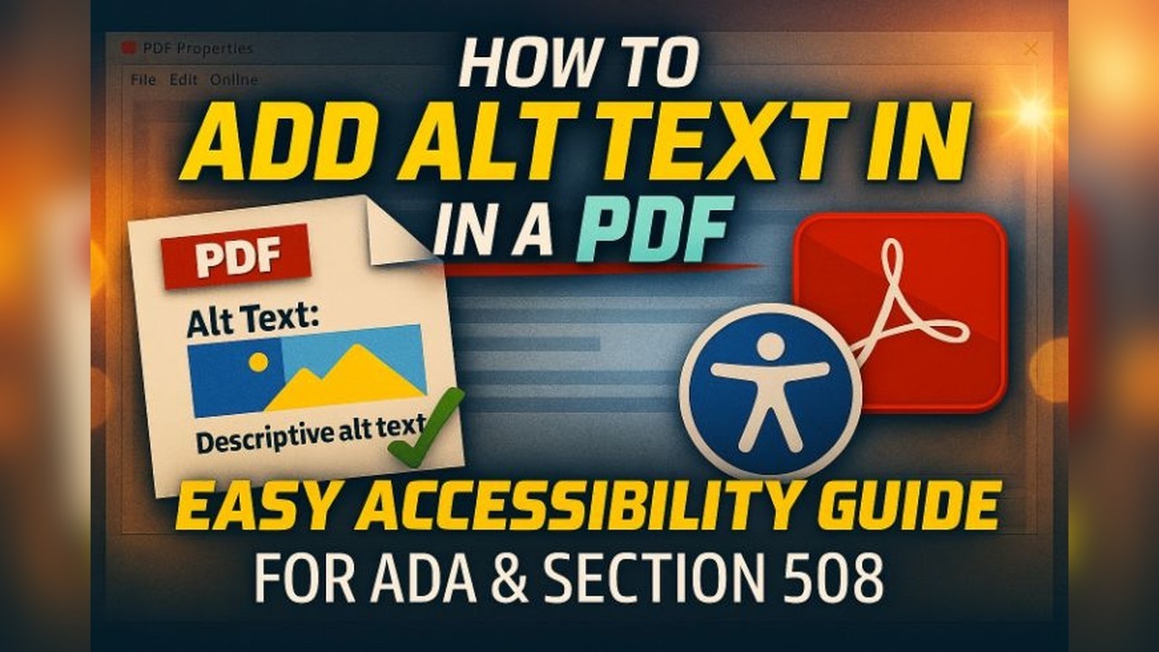 How to Add Alt Text in a PDF | Easy Accessibility Guide for ADA & Section 508