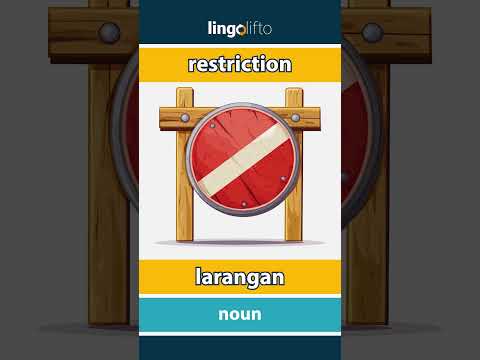 🇬🇧🇮🇩 restriction - larangan : learn English : ayo belajar bahasa Inggris