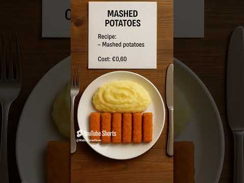 Menü Vorschlag Nr. 4 Fischstäbchen mit Kartoffelpüree und Gurkensalat (KI erst)