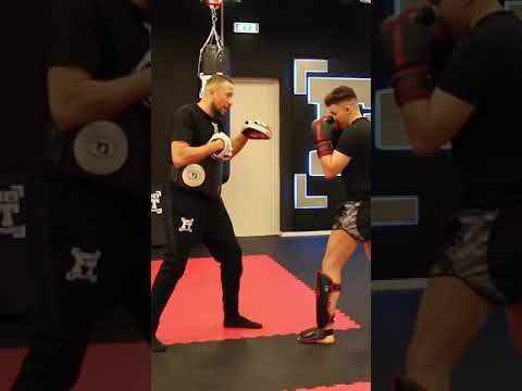 Fast Boxing Pad Work Drill to Set up the Power Body Shot #shorts