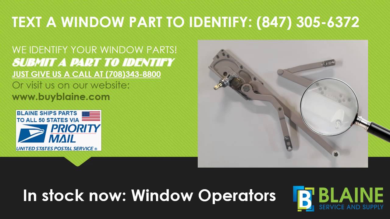 How to identify a screen lift window part