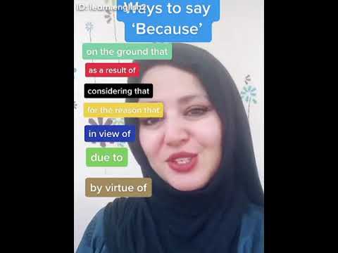 Fluently Learn and Speak English Sentences I way to say Because