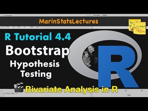 Bootstrap Hypothesis Testing in R with Example | R Video Tutorial 4.4 | MarinStatsLecutres