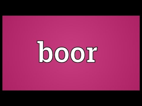 Boor Meaning