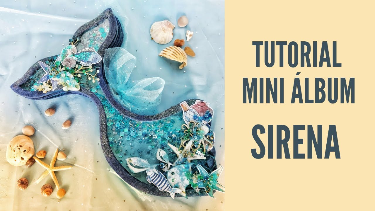 TUTORIAL de Scrap: Cómo hacer un álbum en forma de la cola de SIRENA. Kora Projects