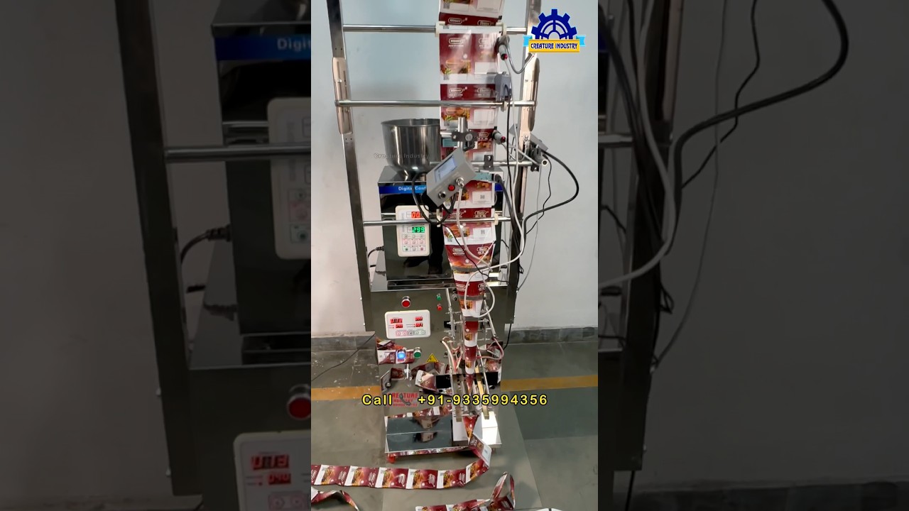 Pouch Packing Machine  | QR Code/Batch Code  Printing Thermal Inkjet (TIJ) Printer Creature Industry