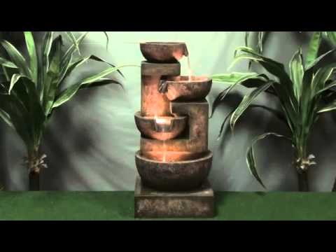 Product Demo: 4 Granite Copper Bowls Water Feature PWF0988AC