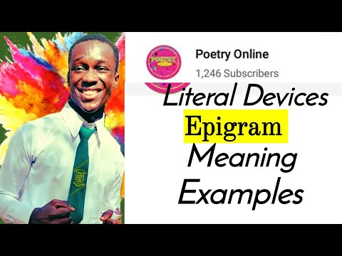 Epigram literary device/meaning/examples
