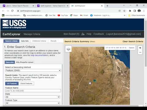Downloading Landsat image from gloVis and Earth explorer