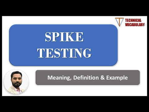 What is Spike Testing | Meaning of Spike Testing | Definition of Spike Testing |Technical Vocabulary