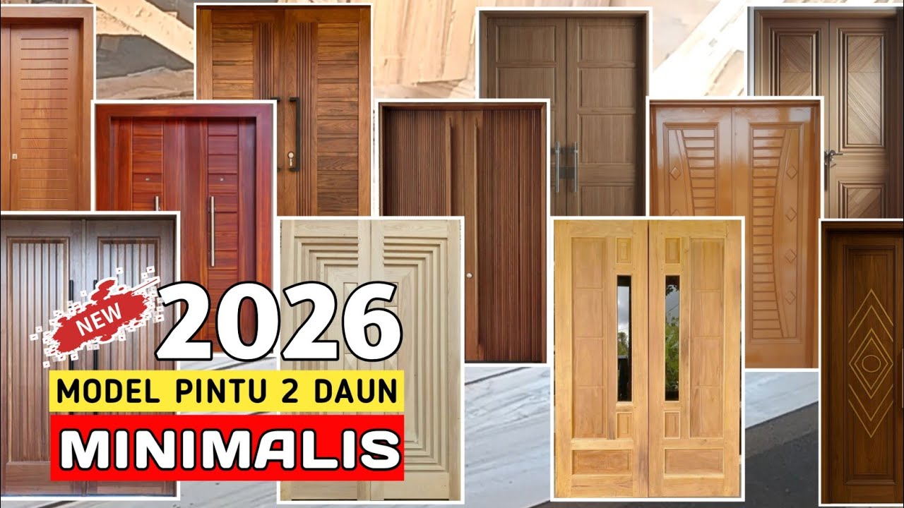 40 MODEL PINTU RUMAH MINIMALIS 2 PINTU TERBARU 2026