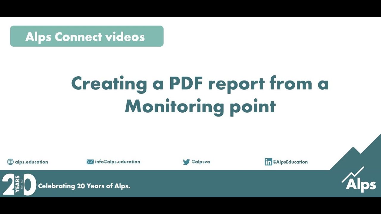 Alps Short   Creating a PDF report from a Monitoring Point