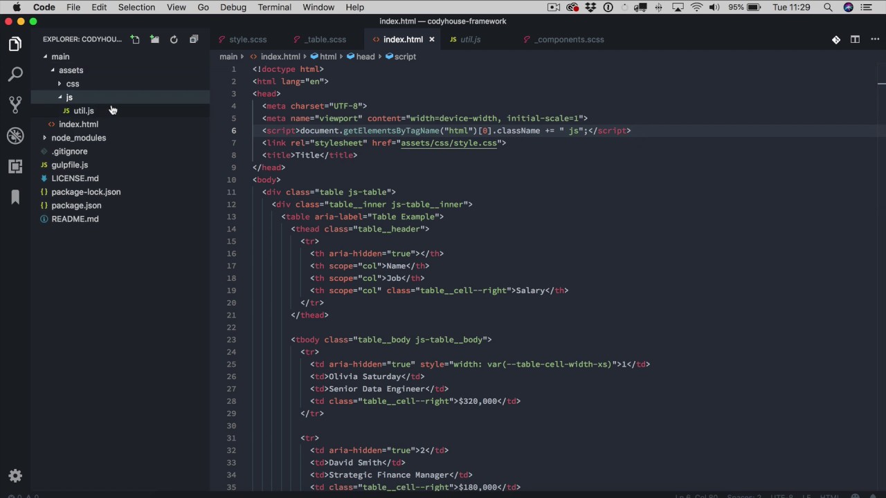 Getting started with the CodyHouse Framework