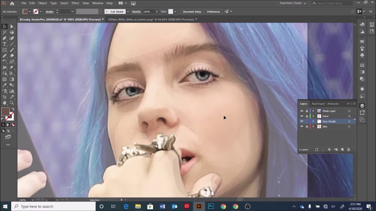 Vector Portrait Part 8: Eyebrows