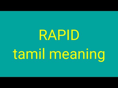 RAPID tamil meaning / சசிகுமார்