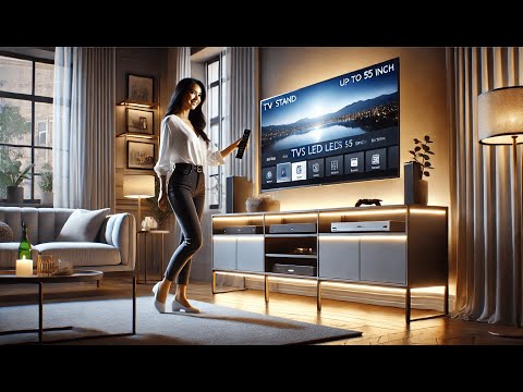 📺 EnHomee TV Stand with LED Lights for TVs up to 55 Inch Review 📺
