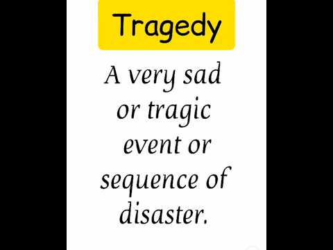 Tragedy - one line definition #tragedy