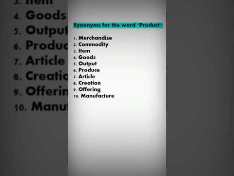 Synonyms for Product#product alternatives#Product synonyms