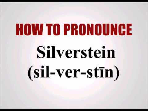 How To Pronounce Silverstein